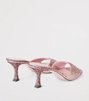 JIMMY CHOO Skye Embellished Leather Mules - Pink