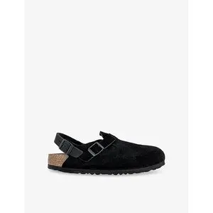 BIRKENSTOCK Tokio Sling-back Suede Clogs - Black