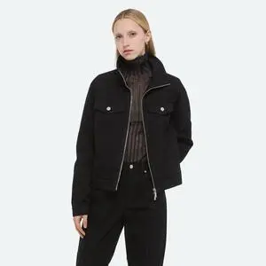 Helmut Lang Zip Trucker Jacket - Rinsed Black