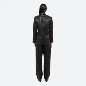 Helmut Lang Pleated Leather Shirt