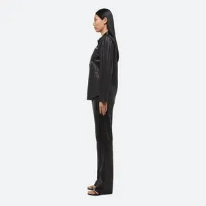 Helmut Lang Pleated Leather Shirt