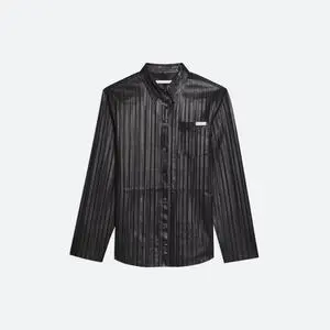 Helmut Lang Pleated Leather Shirt