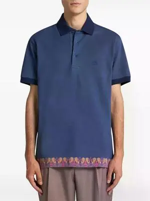 Etro Paisley-trim Polo Shirt