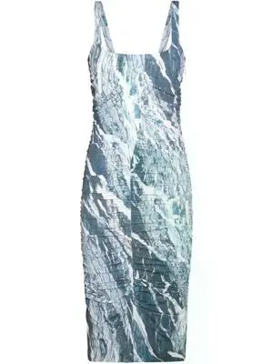 Roberto Cavalli Marble-print Dress