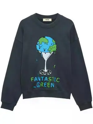 MSGM Graphic-print Sweatshirt