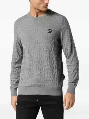 Philipp Plein Logo-patch Jumper - Grey