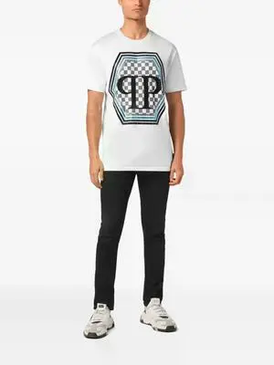 Philipp Plein Strass Hexagon T-shirt
