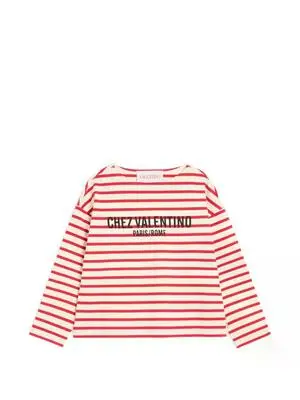 Valentino Garavani Striped Jersey T-shirt - Red