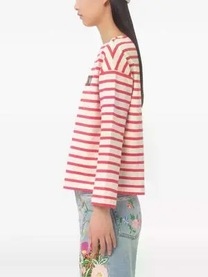 Valentino Garavani Striped Jersey T-shirt - Red