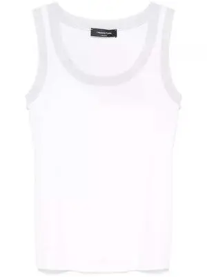 Fabiana Filippi Lurex-trim Tank Top - White