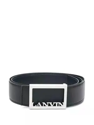 LANVIN Signature Leather Belt - Black