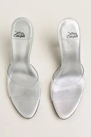 Clear Silver Heels