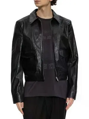 MAISON MARGIELA Zip-up Leather Jacket