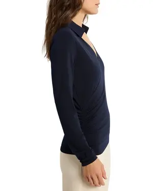 NIC+ZOE Collared Wrap Top