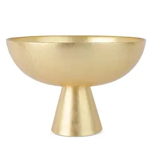 VIETRI Moon Glass Medium Pedestal Bowl - Gold