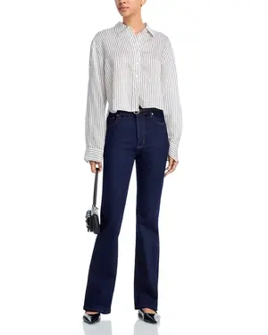 FRAME The Reboot High-rise Ankle Bootcut Jeans - Rinse