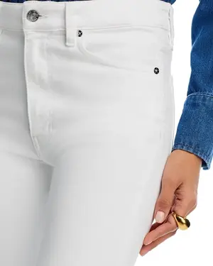 FRAME The Reboot High-rise Ankle Bootcut Jeans - White