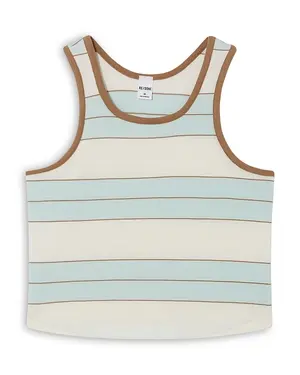 RE/DONE Striped Tank Top - Light Mint