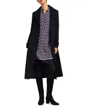 HOBBS LONDON Marciella Printed Tunic Dress - Purple Multi