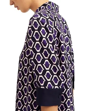 HOBBS LONDON Marciella Printed Tunic Dress - Purple Multi