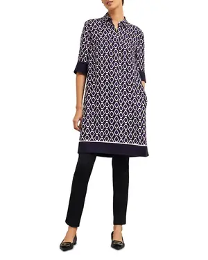 HOBBS LONDON Marciella Printed Tunic Dress - Purple Multi
