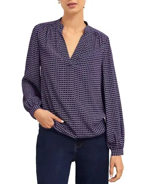 HOBBS LONDON Mila Printed Blouse - Purple Multi