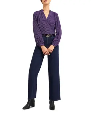 HOBBS LONDON Mila Printed Blouse - Purple Multi