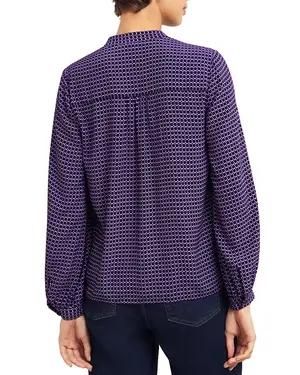 HOBBS LONDON Mila Printed Blouse - Purple Multi