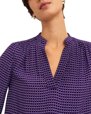HOBBS LONDON Mila Printed Blouse - Purple Multi