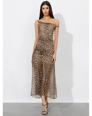 Alice + Olivia Bianca Twist Off-the-shoulder Dress