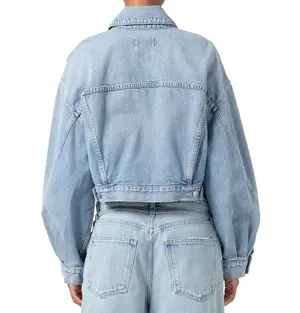 AGOLDE Palmer Cropped Denim Jacket - Space