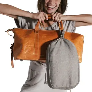 PINK LEMONADE Reversible Solid Travel Set - Brown