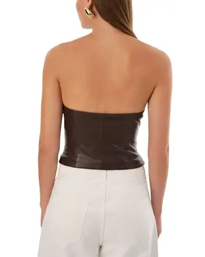 LAMARQUE Faux Leather Tube Top