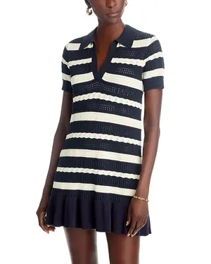 Cinq À Sept Clementine Knit Polo Dress - Navy/ivory