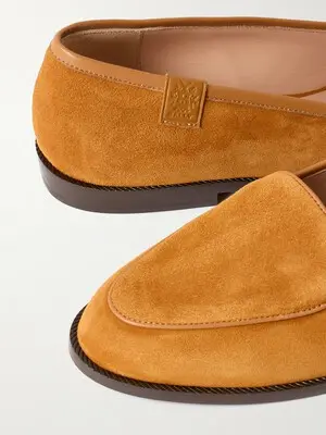 Bally Edlyn Leather-trimmed Suede Loafers