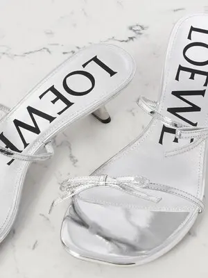 Loewe Petal Bow Leather Sandals