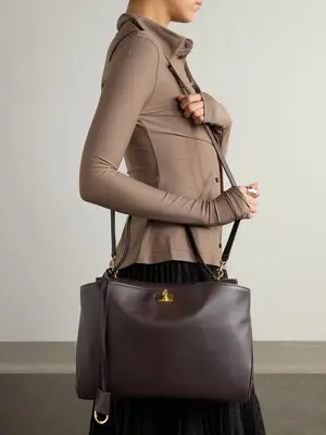 Balenciaga Rodeo Medium Leather Shoulder Bag - Brown