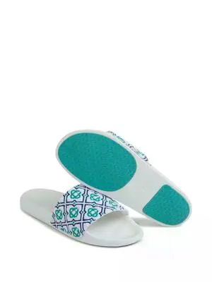 Casablanca Embroidered-monogram Slides