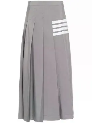 Thom Browne 4-bar Pleated Midi Skirt