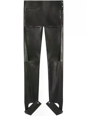 COURREGES Leather Tapered Trousers