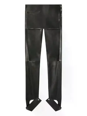COURREGES Leather Tapered Trousers