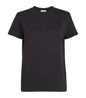 Moncler Embroidered Logo T-shirt - Black