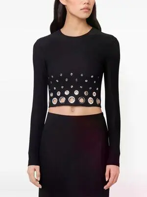 Rabanne Eyelet Crop Top