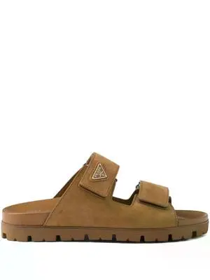 Prada Suede Sandals - Brown