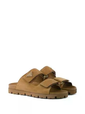 Prada Suede Sandals - Brown