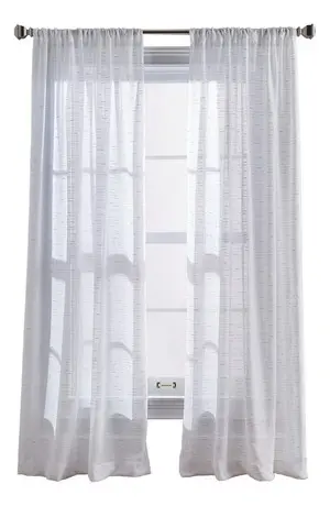 Dkny Urban Sparkle Pole Top Set Of 2 Curtain Panels Silver