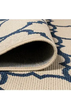 JONATHAN Y Galon Filigree Indoor/outdoor Area Rug - Beige/navy
