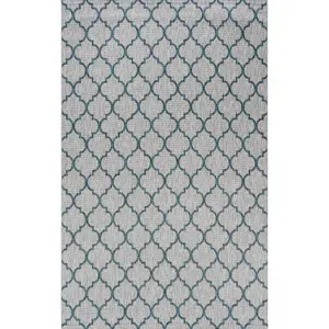 JONATHAN Y Galon Filigree Indoor/outdoor Area Rug - Gray/teal