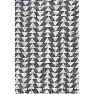 JONATHAN Y Andratx Modern Geometric Indoor/outdoor Area Rug - Black/ivory
