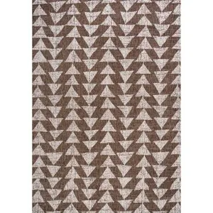 JONATHAN Y Andratx Modern Geometric Indoor/outdoor Area Rug - Brown/beige